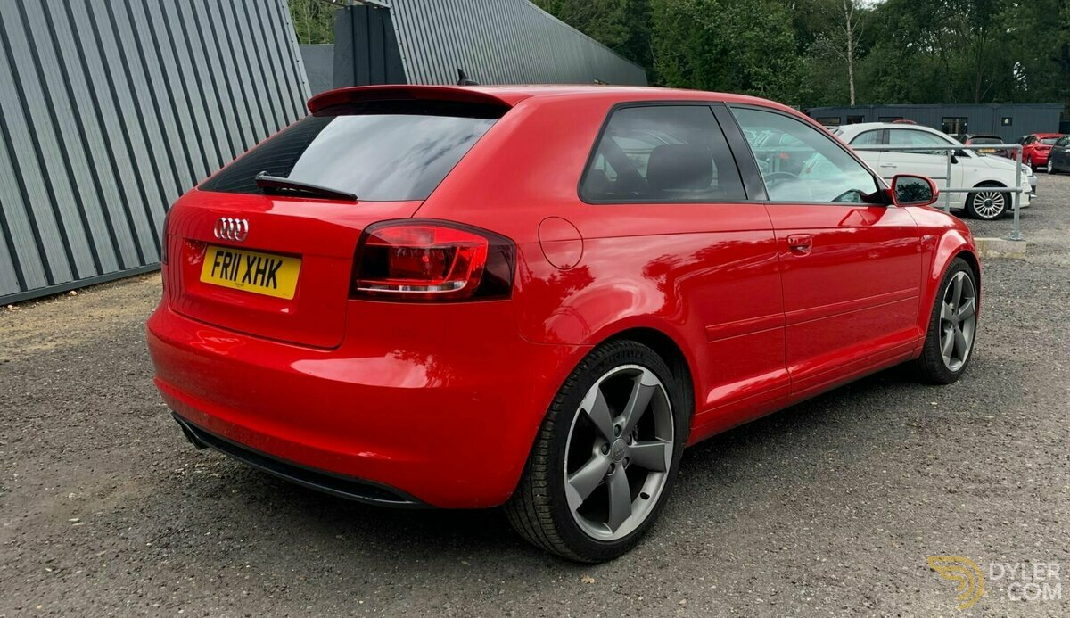 Red Audi Hatchback 2011